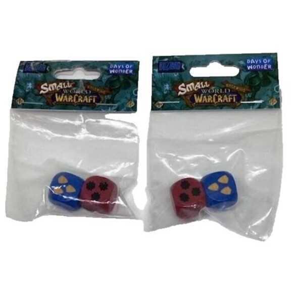 Games | Small World Warcraft Dice Days Of Wonder Red Blue Lot 2 Bags ...